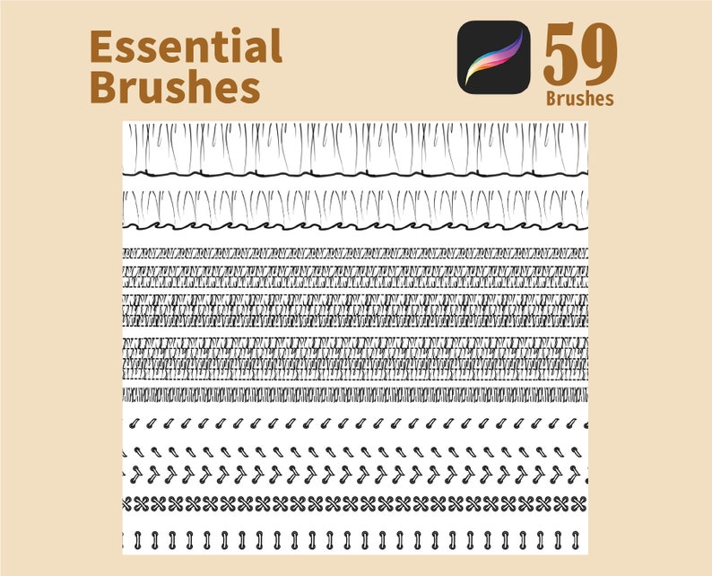 Procreate Fashion Sketch Brushes, Pleats, Lace, Smocking (59 Brushes ...