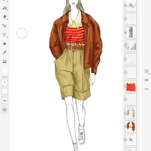 Female Fashion Croquis Template - SET 20 Poses - Etsy