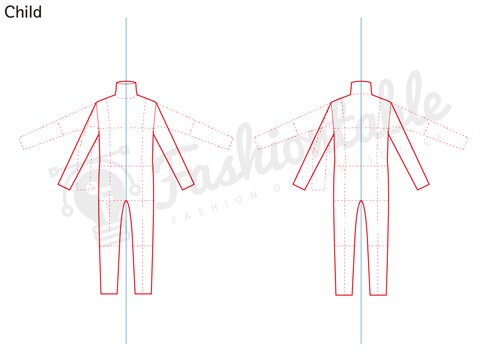 Fashion Flats Templates Kids body - Etsy