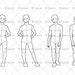 Kids Croquis Template 2 Grils - Etsy