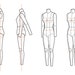 Fashion Flats Templates - Female (body) Technical Drawing Template ...