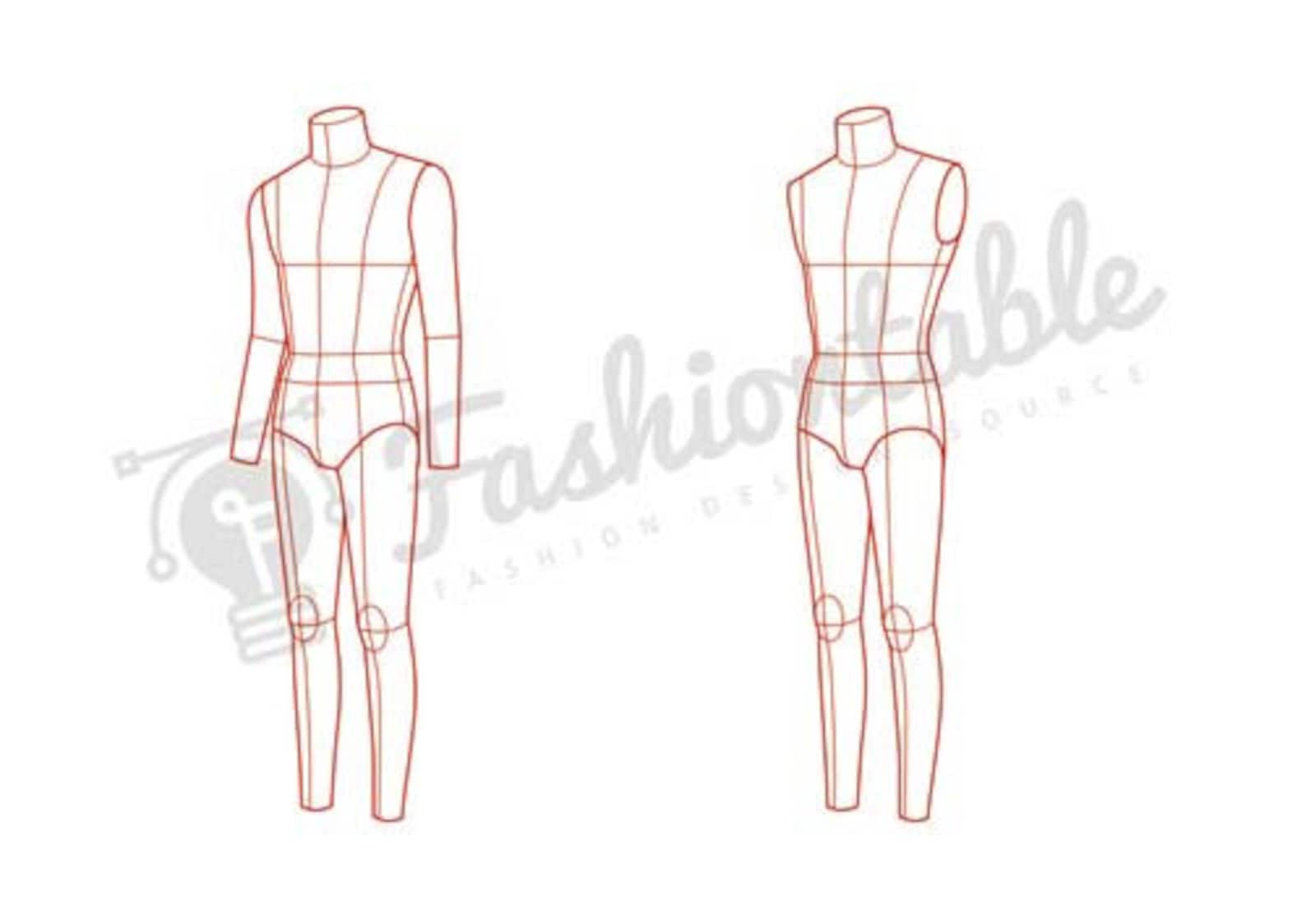 Male Fashion Flats Templates - Additional Side View Included - Etsy