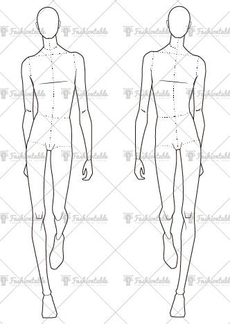 Male Fashion Croquis Template - Etsy