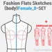 Fashion Flats Templates - Female (body) Technical Drawing Template ...