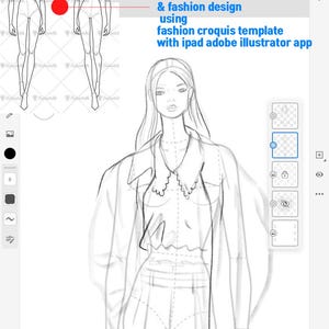 Female Fashion Croquis Template - SET 20 Poses - Etsy