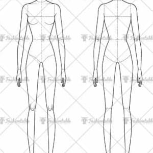 Female Fashion Croquis Template SET 14 Poses - Etsy