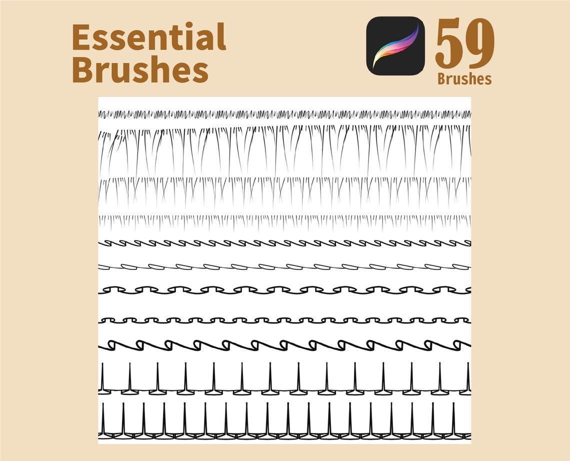 59 Brushes, Essential Procreate Brush for Fashion Flat Sketches Pleats ...