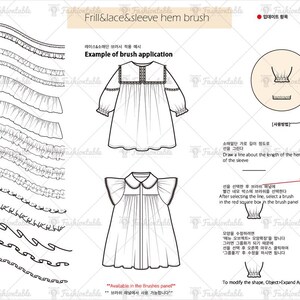 43 Brushes for Fashion Flat Sketches in Adobe Illustrator - Etsy