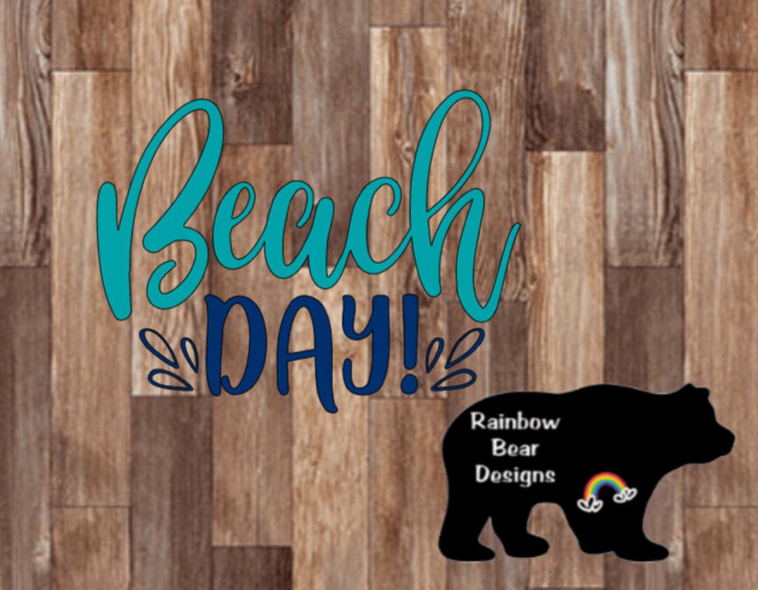 Beach Day Decal Beach Day Sticker Personalized Sticker - Etsy