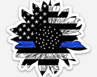 Thin Blue Line Sticker - Etsy