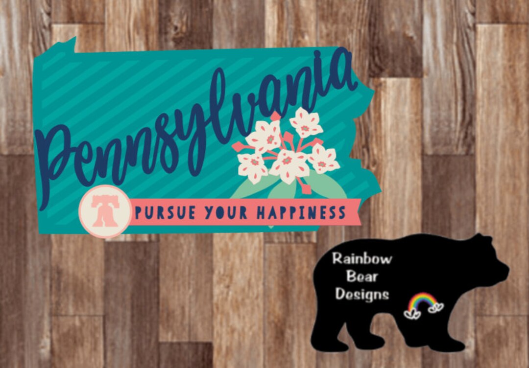 Pennsylvania Decal, Pennsylvania Bumper Sticker, Pennsylvania Car Decal ...
