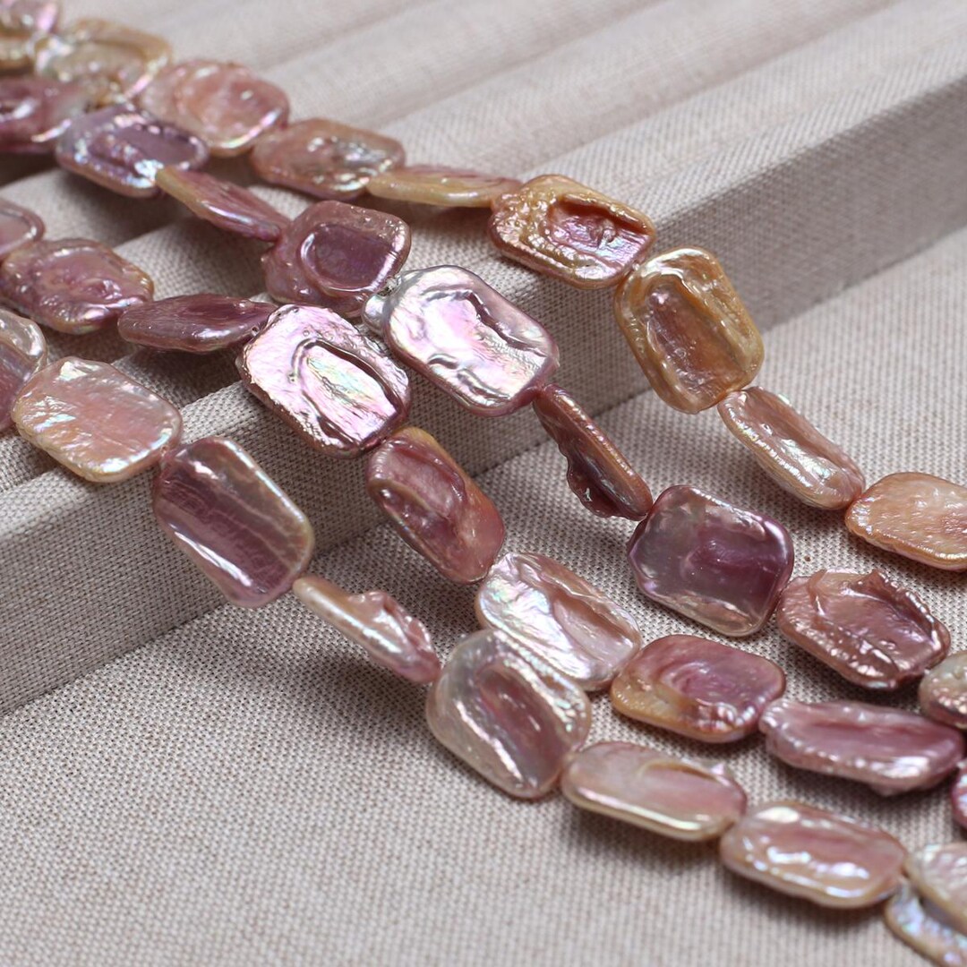 Square Baroque Pearl Strand: Natural Freshwater DIY Jewelry Beads - Etsy
