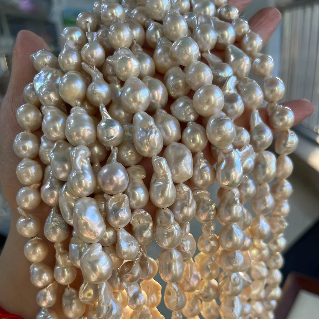 Natural Baroque Pearl Beads, Irregular White Flameball, DIY Jewelry ...