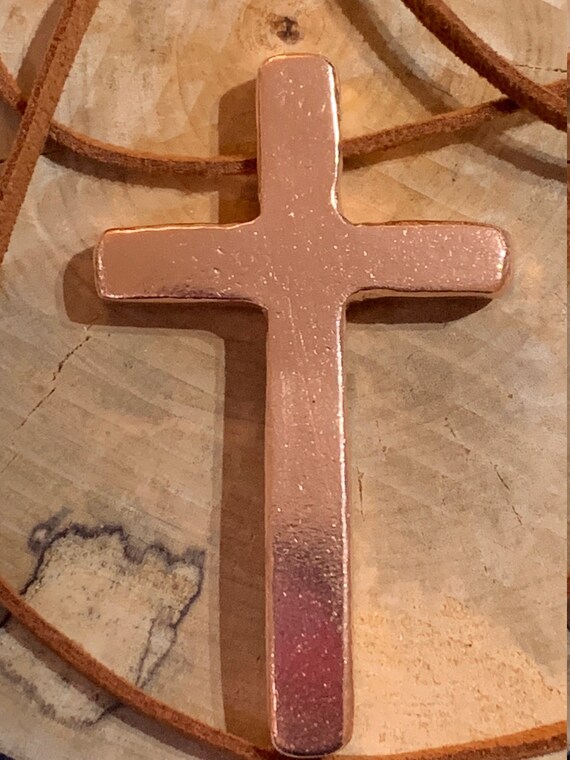 Rustic Copper Pendant Cross - Etsy