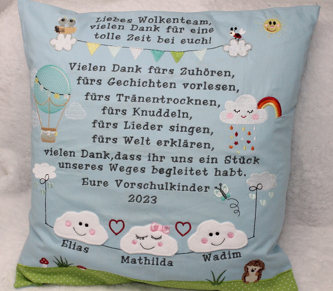 Pillow Goodbye, Nursery, Day Mom, Clouds, 40x40 - Etsy