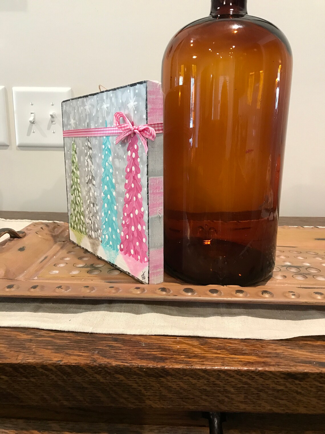 Winter Whimsical Trees Handpainted Art Christmas Tree Art - Etsy