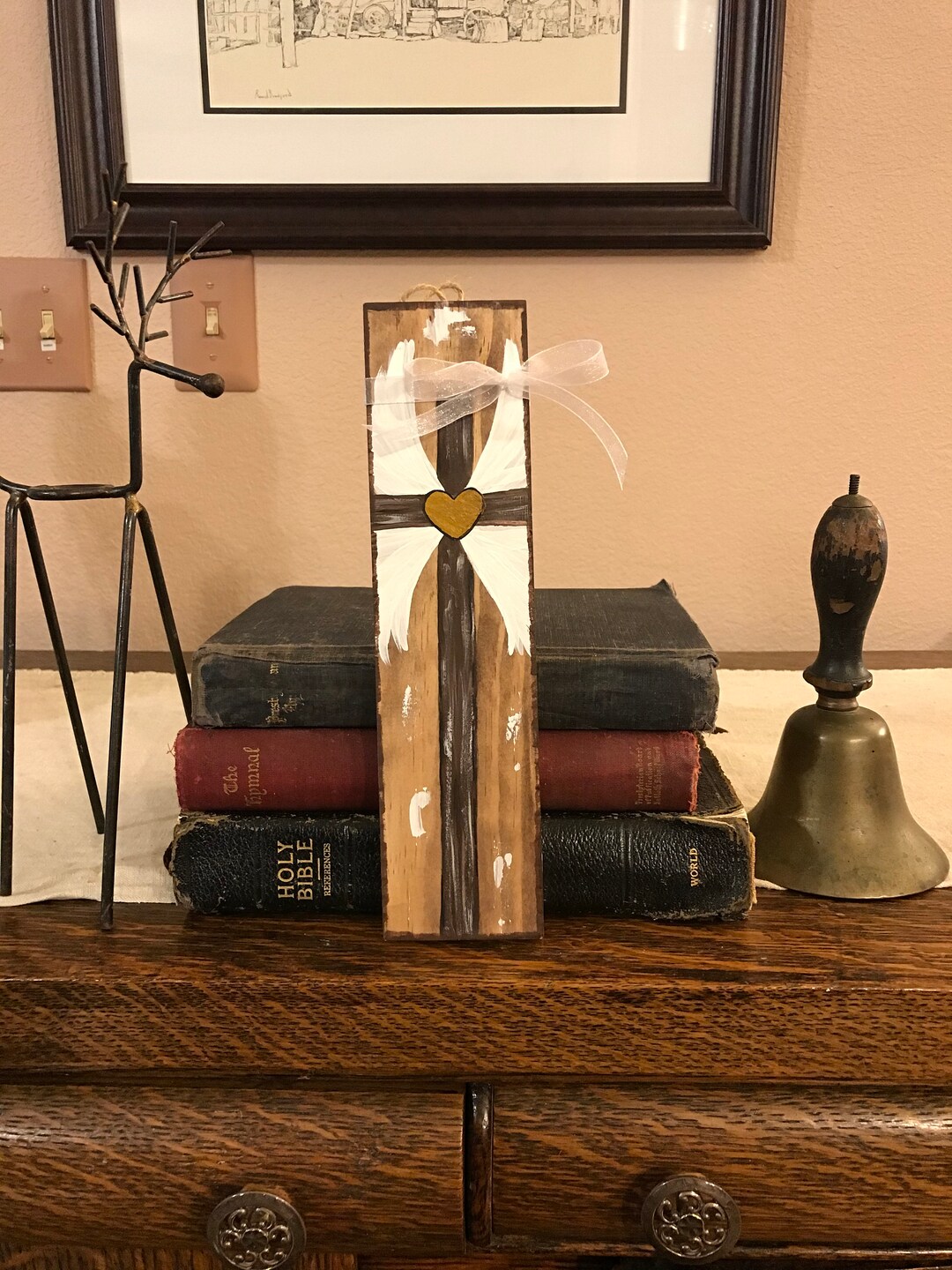 With Me, Remembrance Cross, Comfort Cross, Rustic Cross on Wood ...