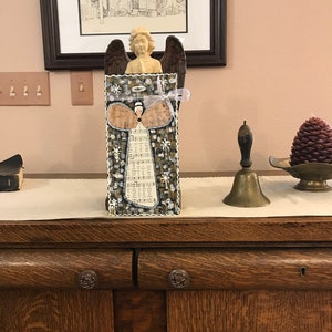 Folk Art Angel, Handpainted Angel, Guardian Angel, Angel Decor, Rustic ...