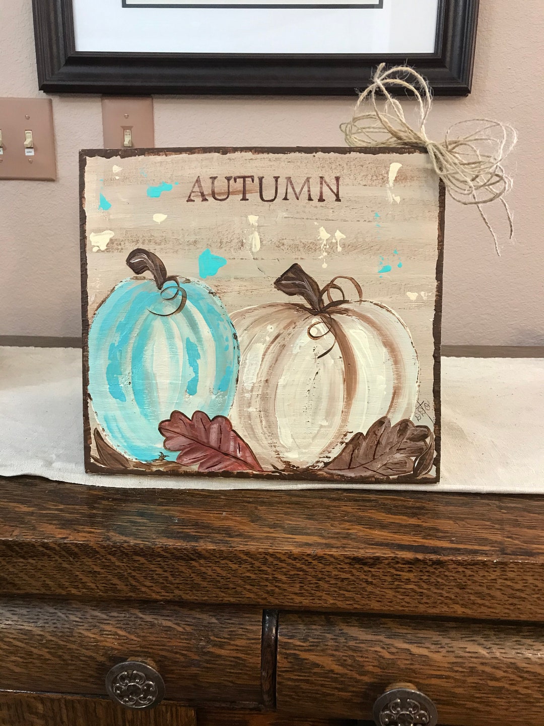 Wood Art, Fall Wood Decor, Farmhouse Wood Pumpkin Decor, Original Art ...