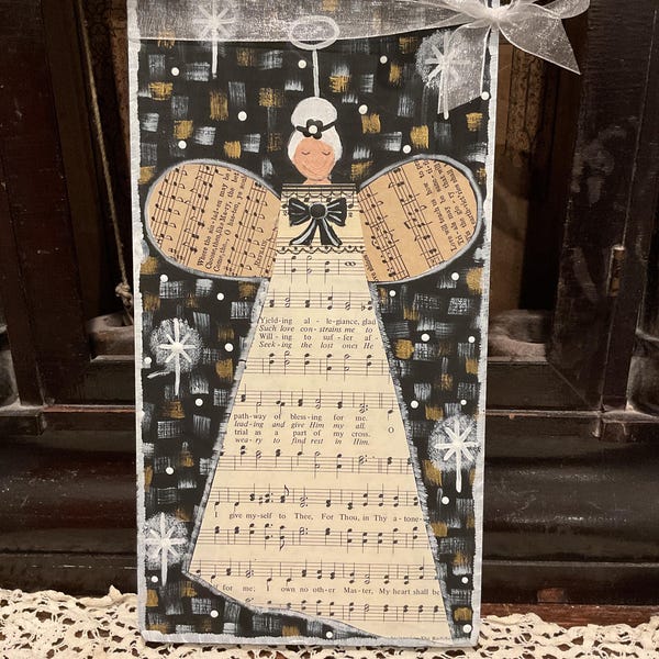 Angel Folk Art - Etsy