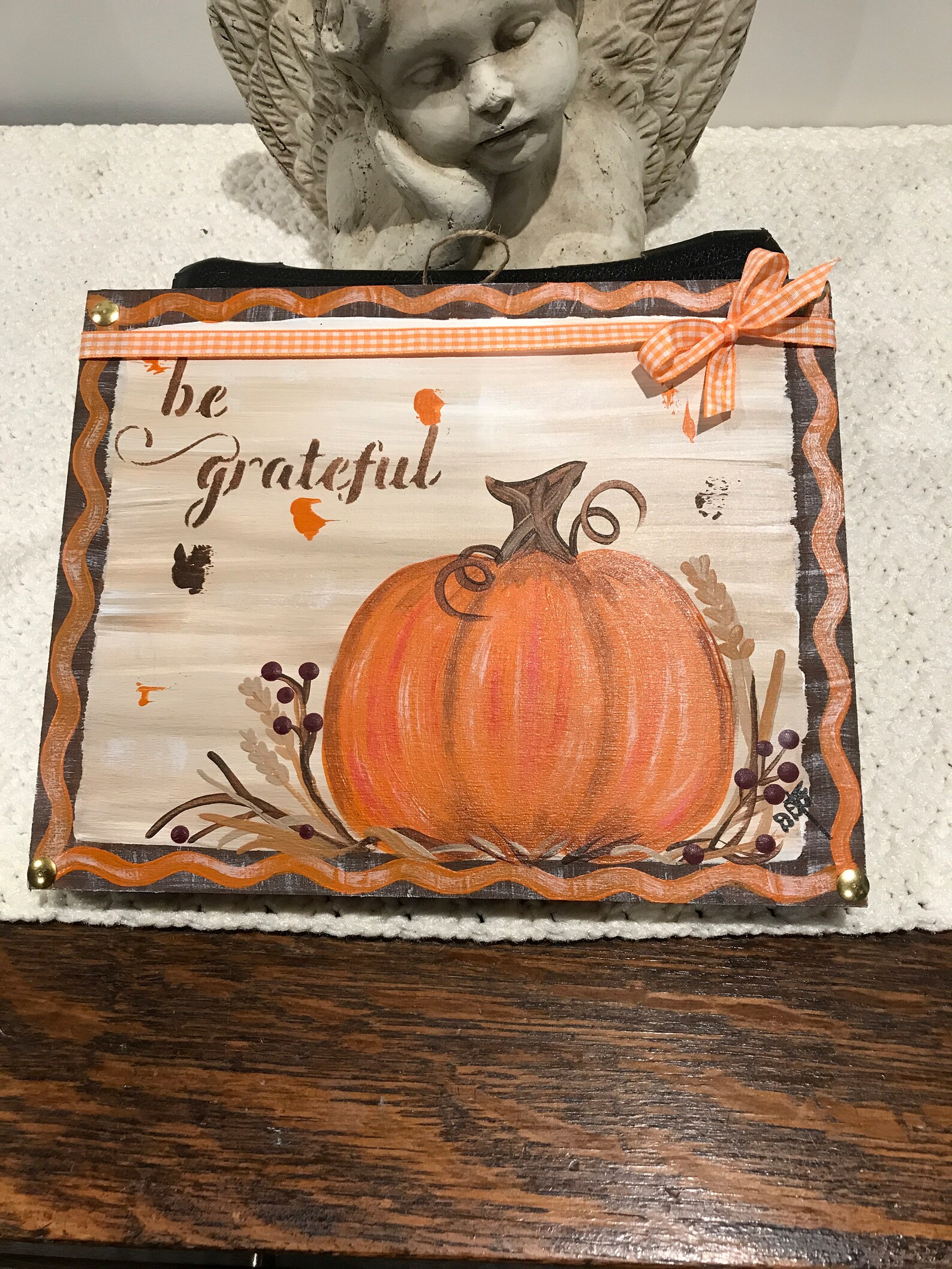 Rustic Fall Pumpkin Decor Farmhouse Pumpkin Wood Block Art - Etsy