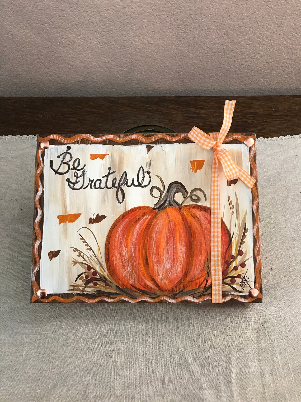 Rustic Fall Pumpkin Decor Farmhouse Pumpkin Wood Block Art | Etsy