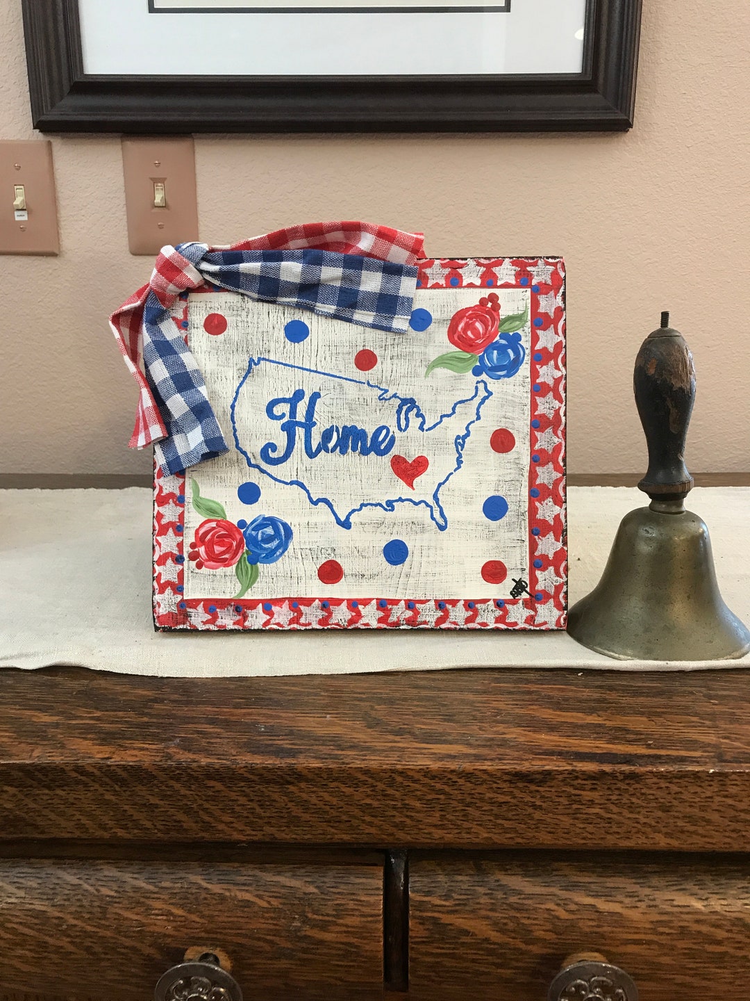 Patriotic Americana, 4th of July, Red White and Blue Art, 4th of July ...