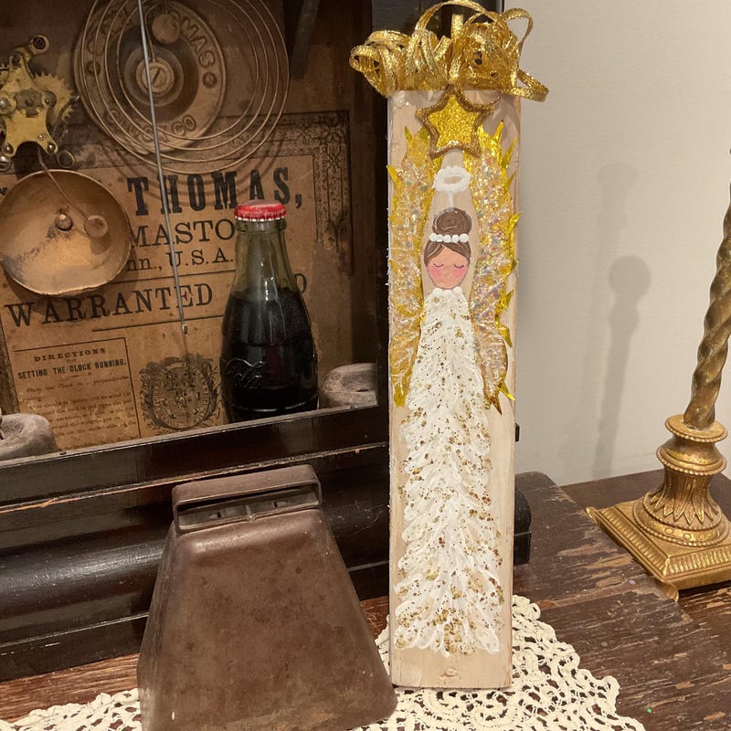 Wood Angel on a Stick - Etsy