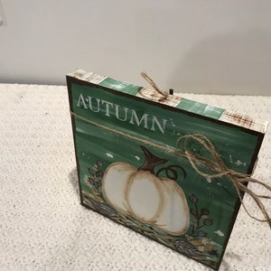 White Farmhouse Autumn Pumpkin, Fall Decor, Fall Art, Original ...