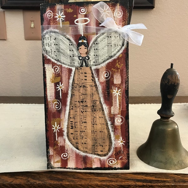 Angel Folk Art - Etsy