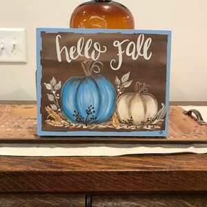 Fall Sign Handpainted Original Art Rustic Farmhouse Fall Decor Autumn ...