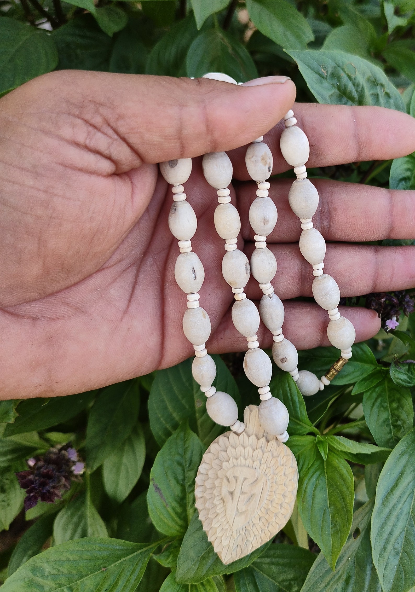 Tulsi Kanthi Mala,hare Krishna - Iskon Kanthi Necklace,handmade Tulsi ...