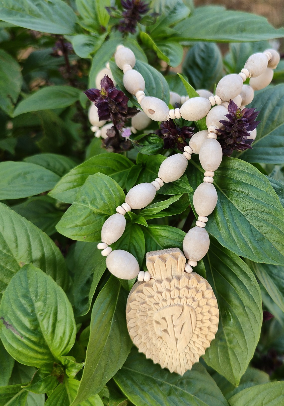 Tulsi Kanthi Mala,hare Krishna - Iskon Kanthi Necklace,handmade Tulsi ...