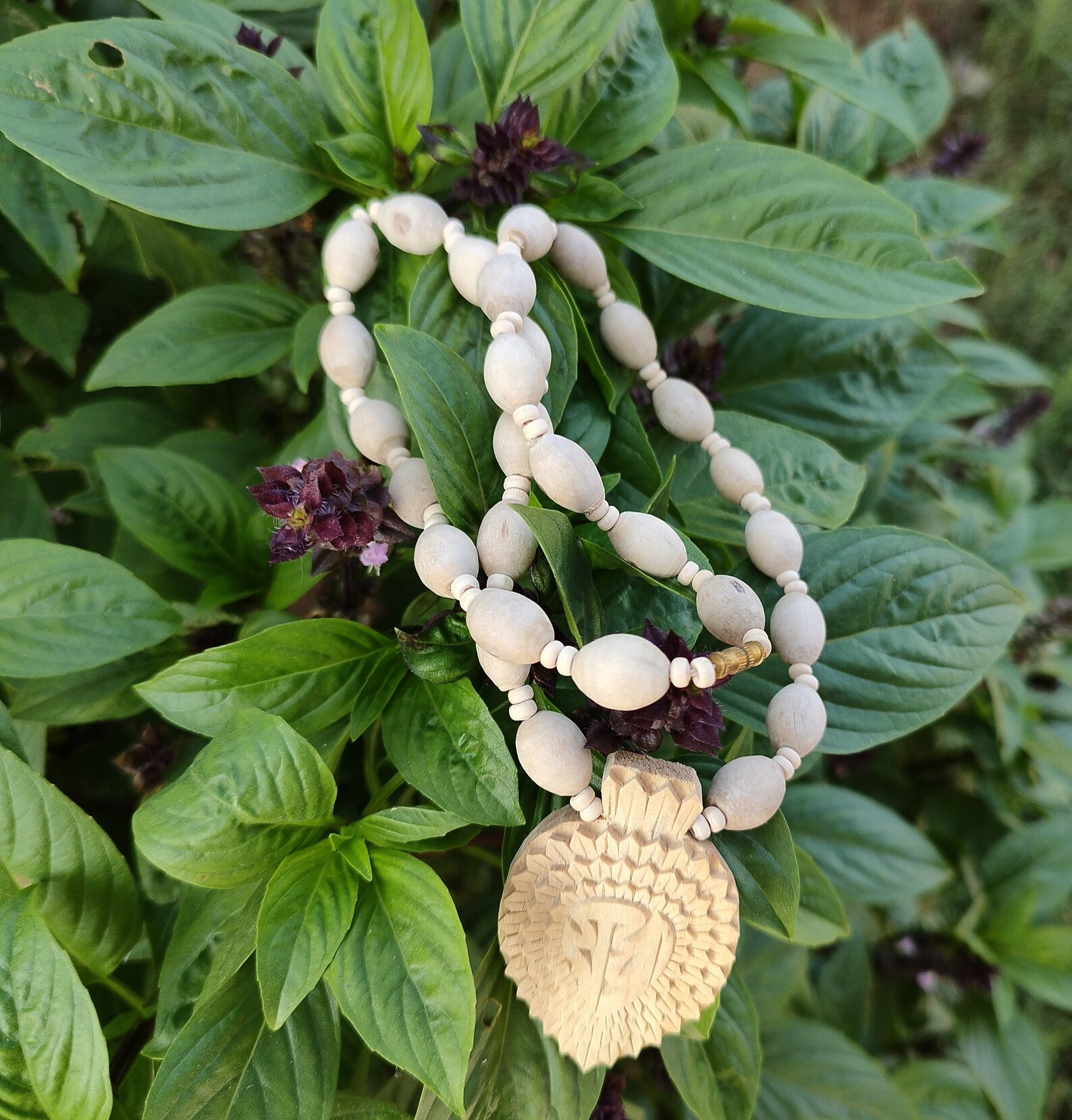 Tulsi Kanthi Mala,hare Krishna - Iskon Kanthi Necklace,handmade Tulsi ...