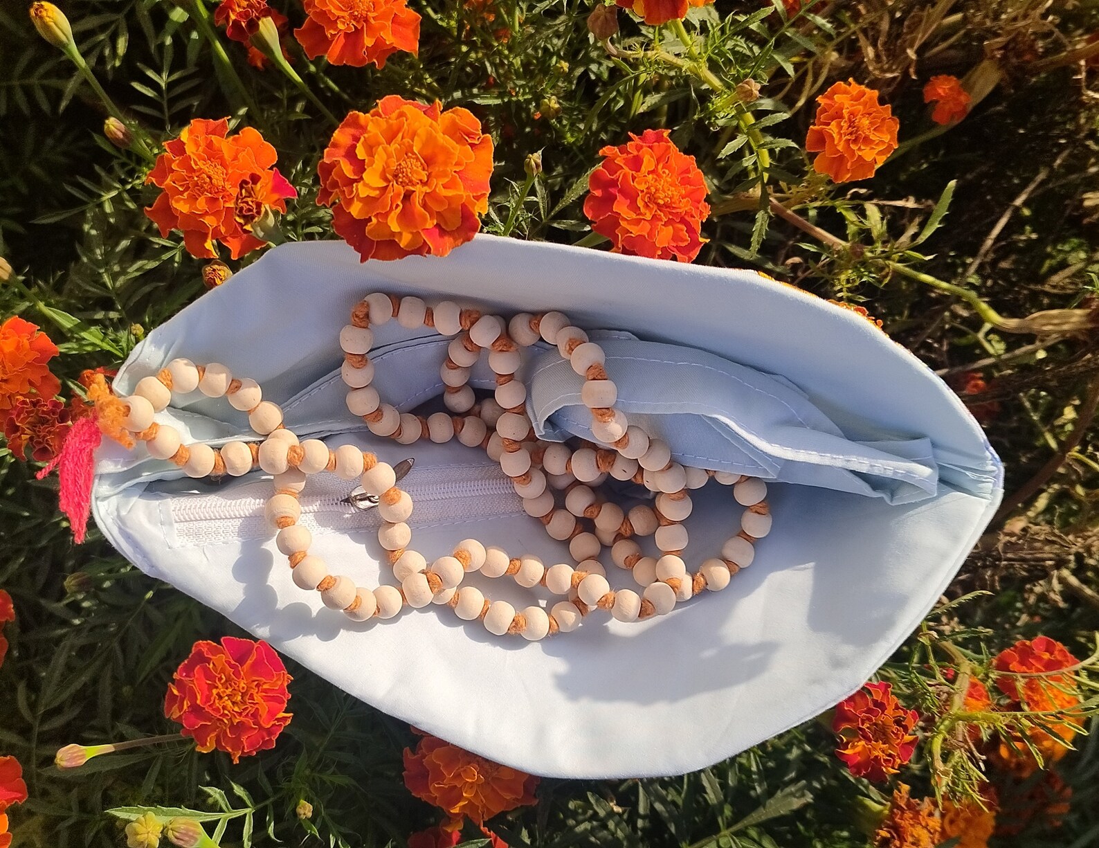 Beautiful Tulsi Japa Mala Whith Bag, Krishna Photos Handmade Bag From Vrindavan,shiree Radha ...