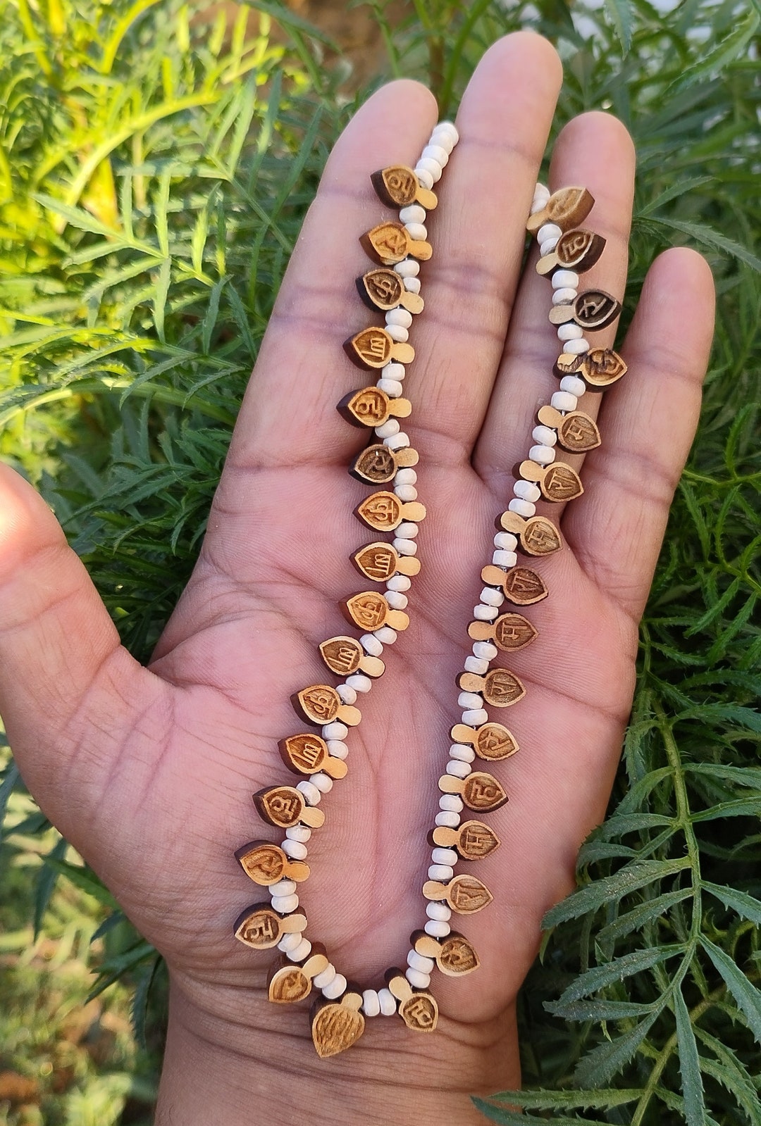 Handmade Tulsi Kanthimala Necklace: Hare Krishna Neck Beads - Etsy
