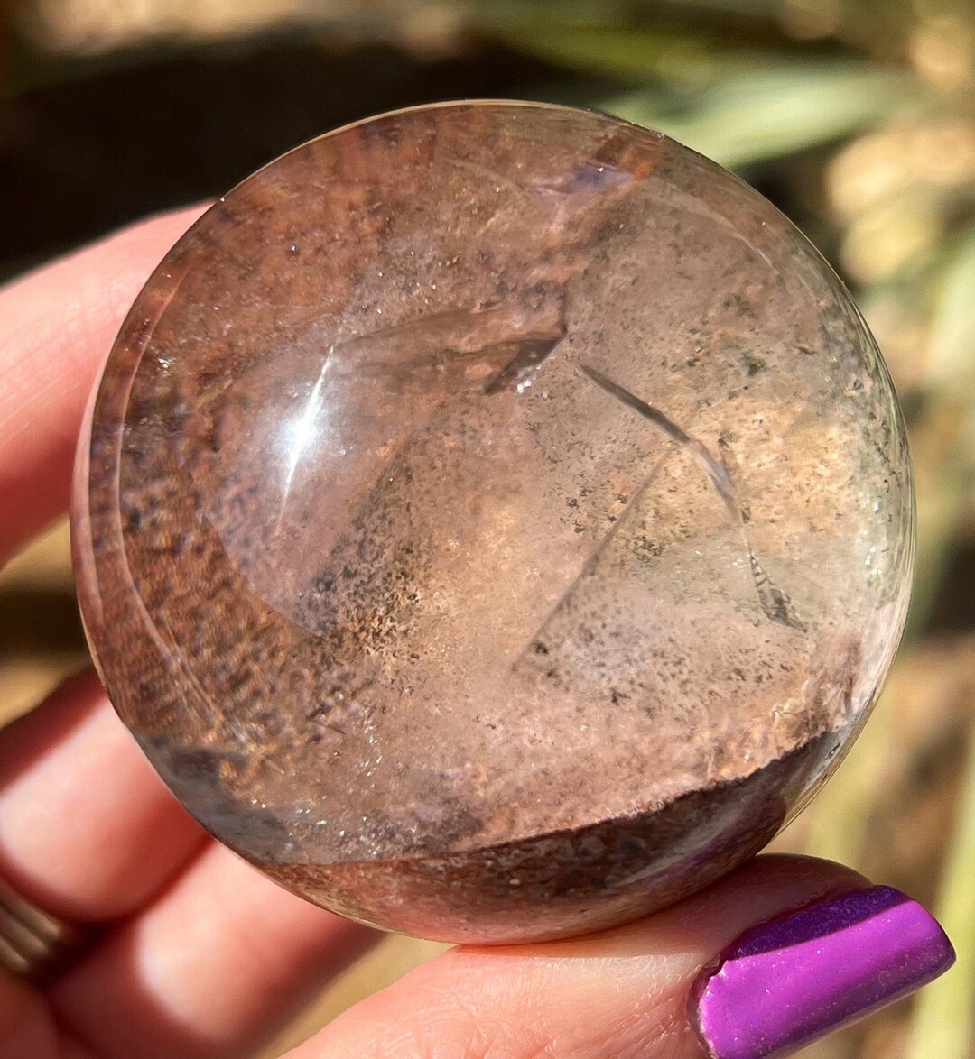 51mm Garden Quartz (lodolite) Sphere W/stand 175g - Etsy