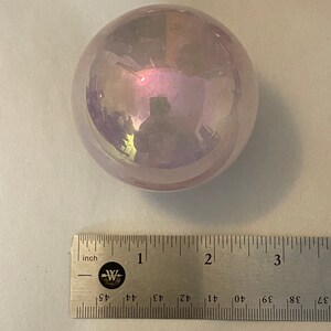 61mm Aura Rose Quartz Sphere W/ Stand 332g, Aura Quartz Sphere, Rose ...