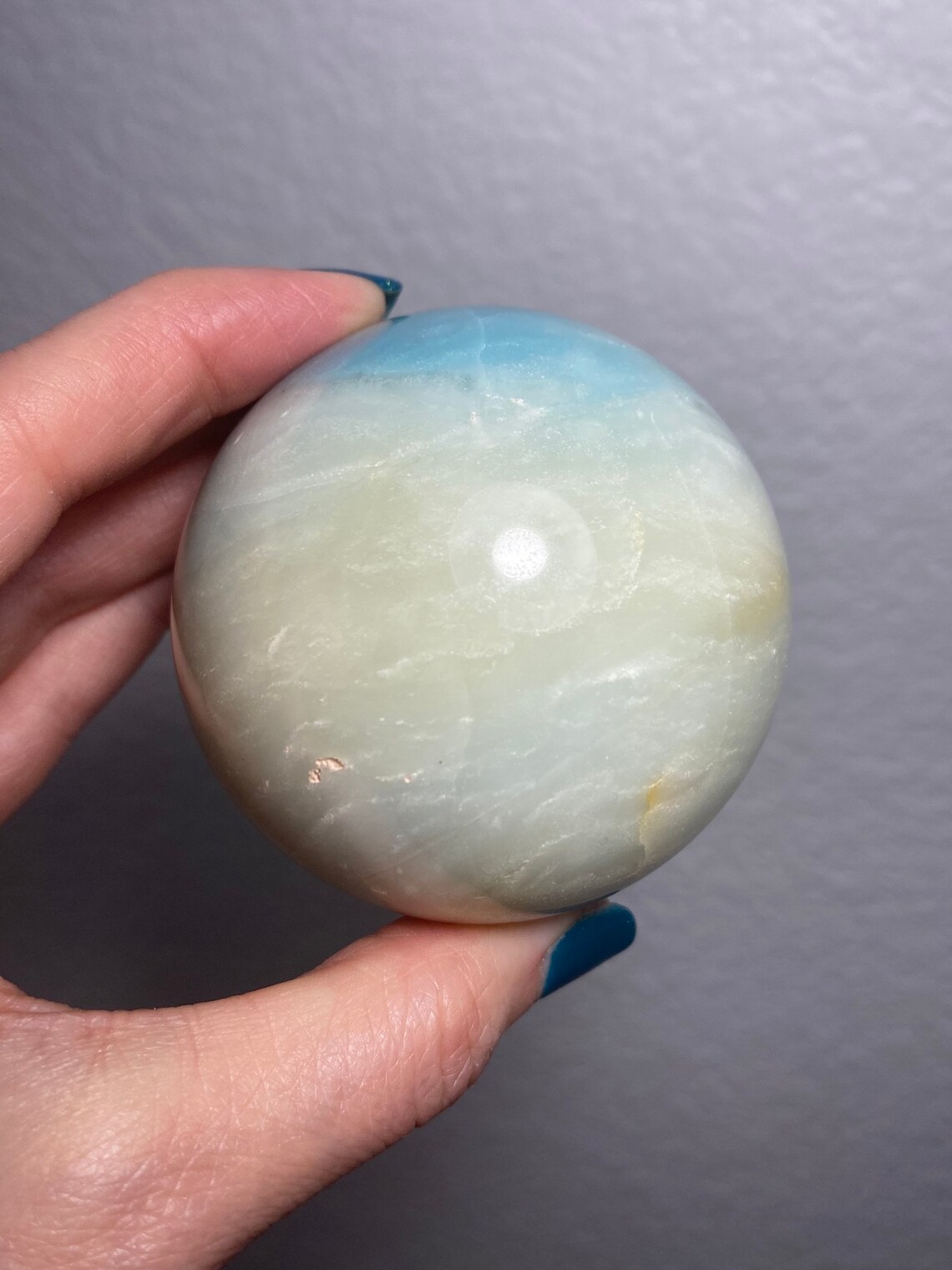 65mm Aqua Blue Calcite Sphere 384g - Etsy