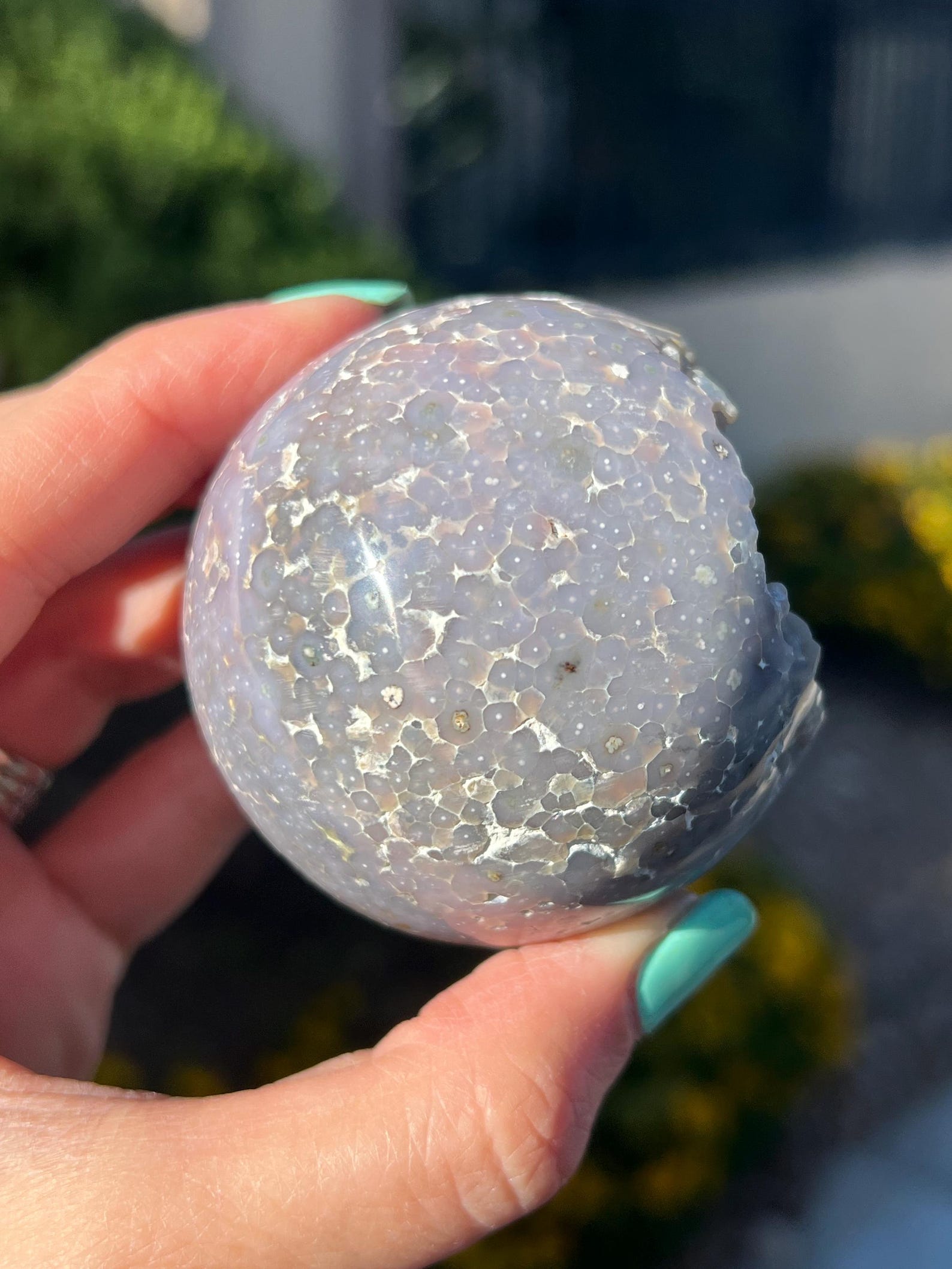 Esfera de ágata uva, ágata uva botrioidal, esfera de ágata uva natural ...