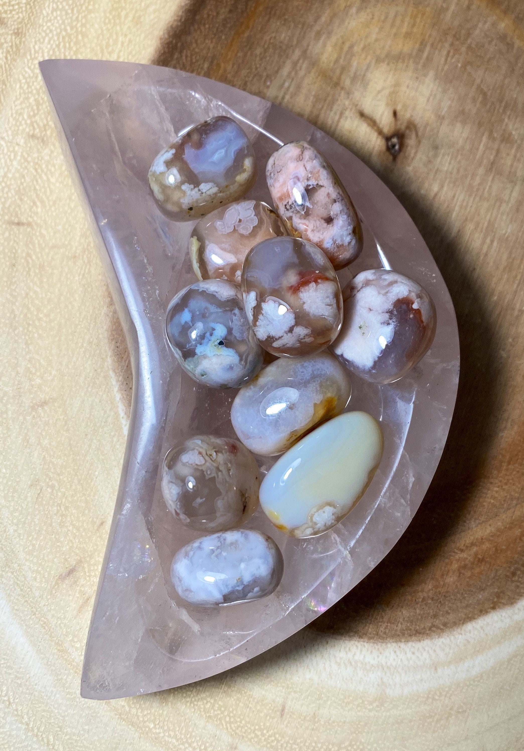 Flower Agate Tumbled Stone*buy 3 Get 1 Free! - Etsy