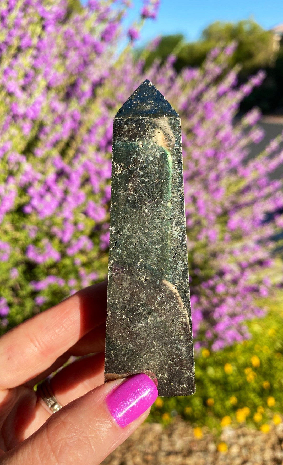 Pyrite Tower Obelisk 234g, Fools Gold, Shiny Pyrite, Pyrite Crystal ...