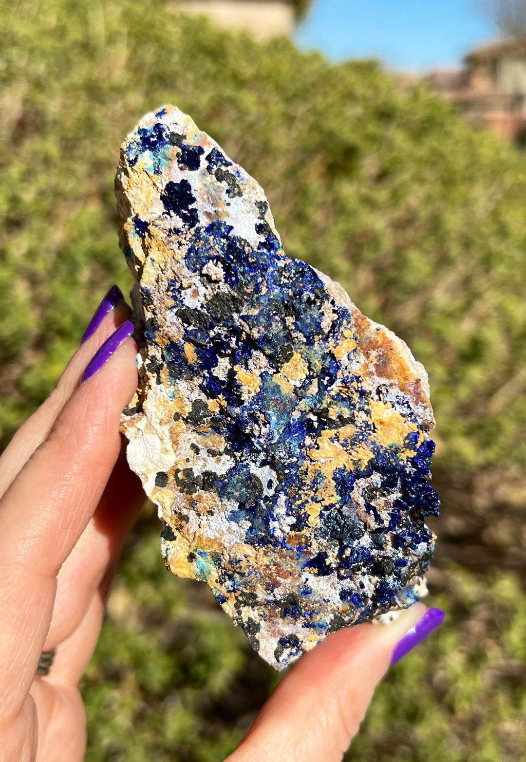 Raw Druzy Azurite Cluster 304g - Etsy
