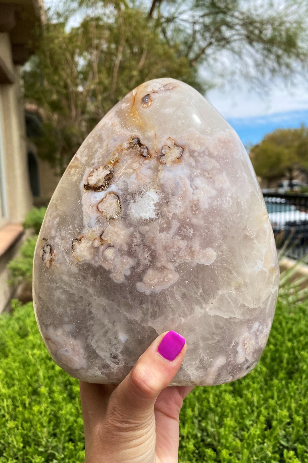 8.10lb UV Reactive Flower Agate Freeform, Natural Flower Agate, Blossom ...