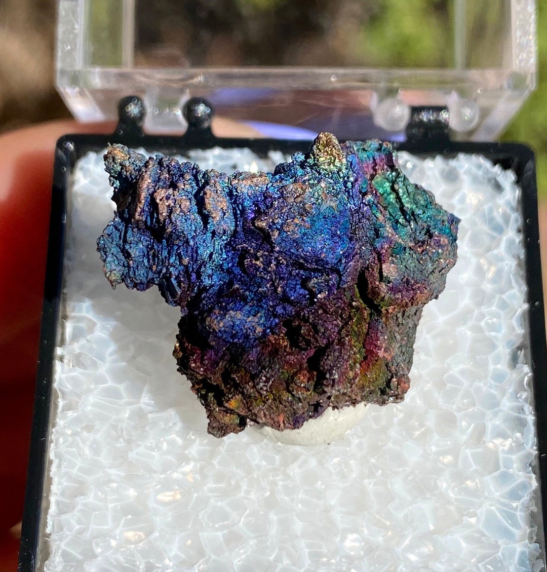 Iridescent Rainbow Turgite From Graves Mtn, Thumbnail Mineral, Display ...