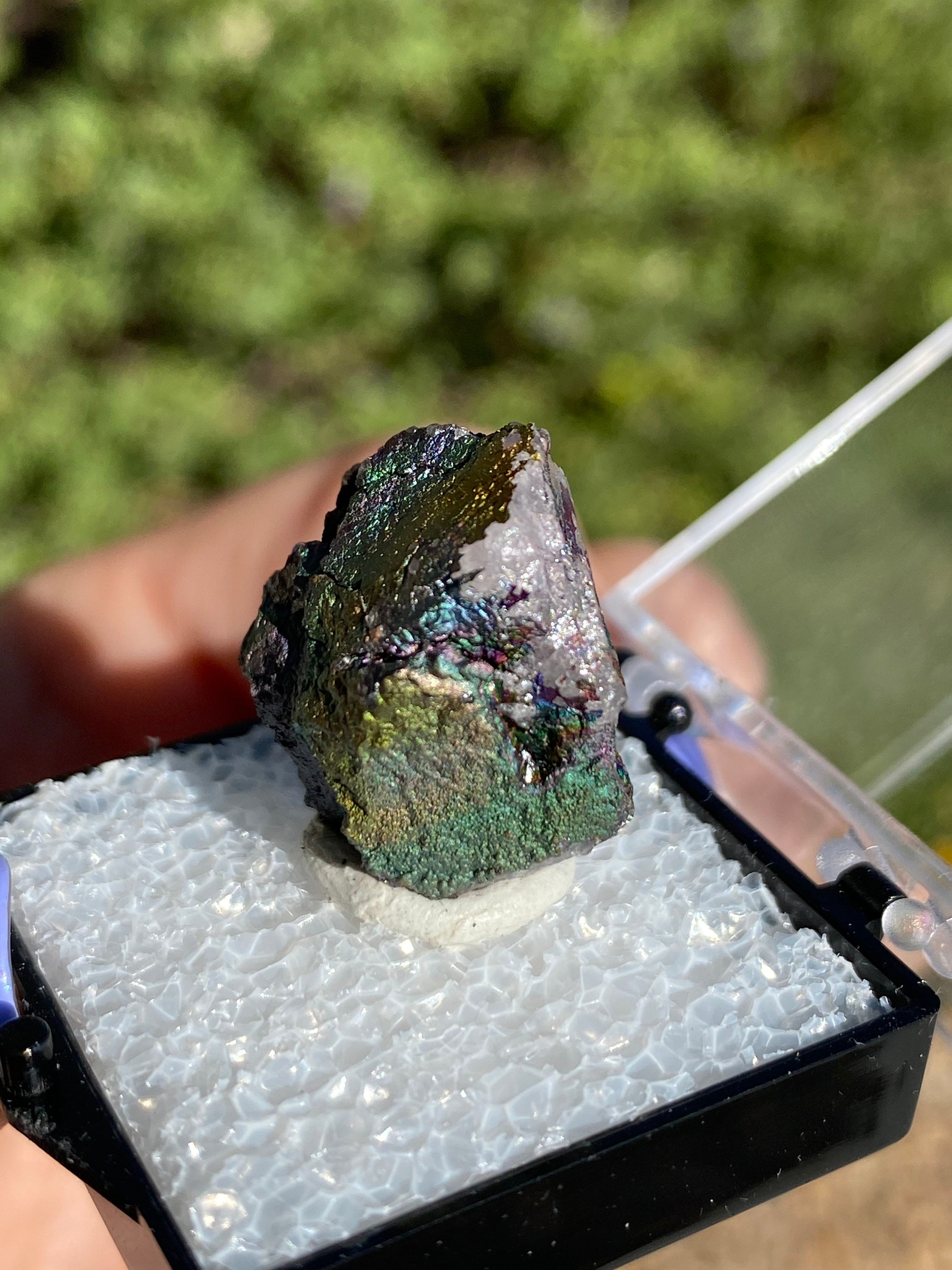Iridescent Rainbow Turgite From Graves Mtn, Thumbnail Mineral, Display ...