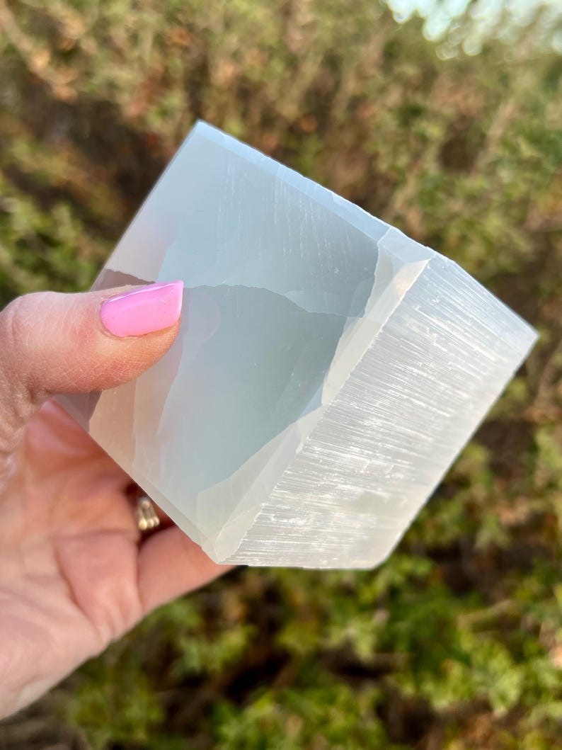 NEW Ulexite “TV Rock” Cube, Television Stone, Television Rock, TV Stone ...