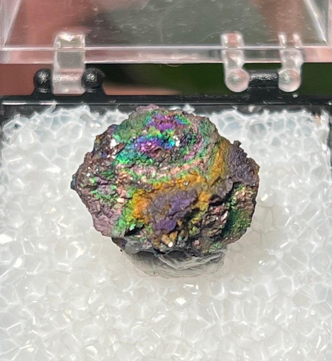 Iridescent Rainbow Turgite From Graves Mtn, Thumbnail Mineral, Display ...