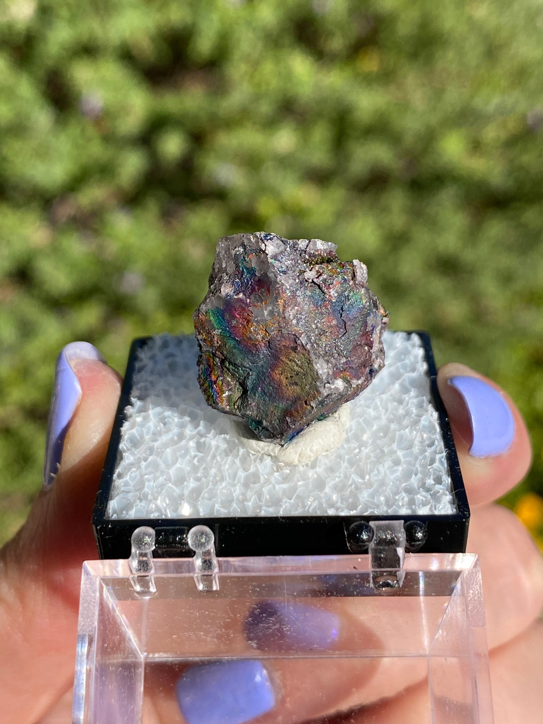 Iridescent Rainbow Turgite From Graves Mtn, Thumbnail Mineral, Display ...