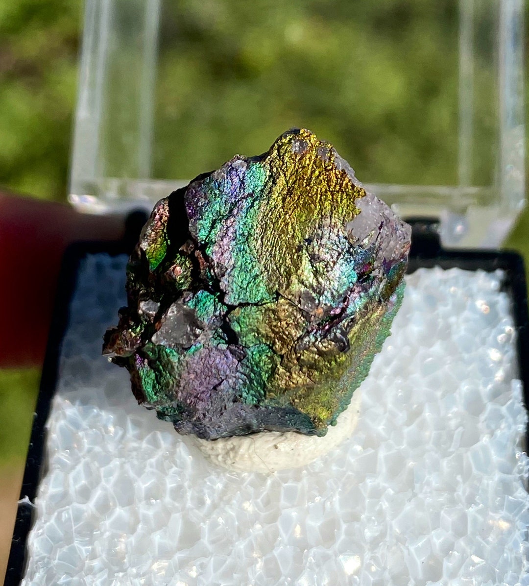 Iridescent Rainbow Turgite From Graves Mtn, Thumbnail Mineral, Display ...